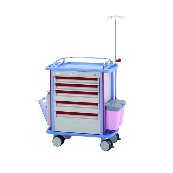 Drug medicine Trolley 5 lockable drawers – QSolar System