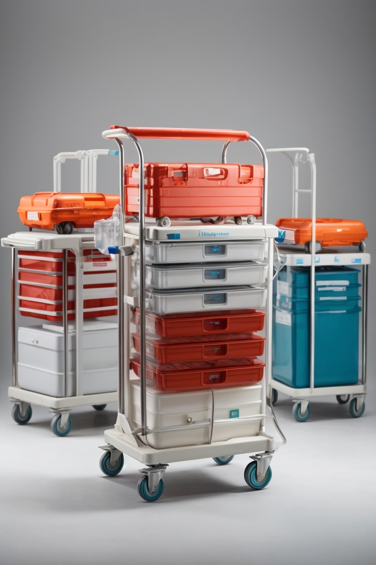 blue resuscitation trolley – QSolar System