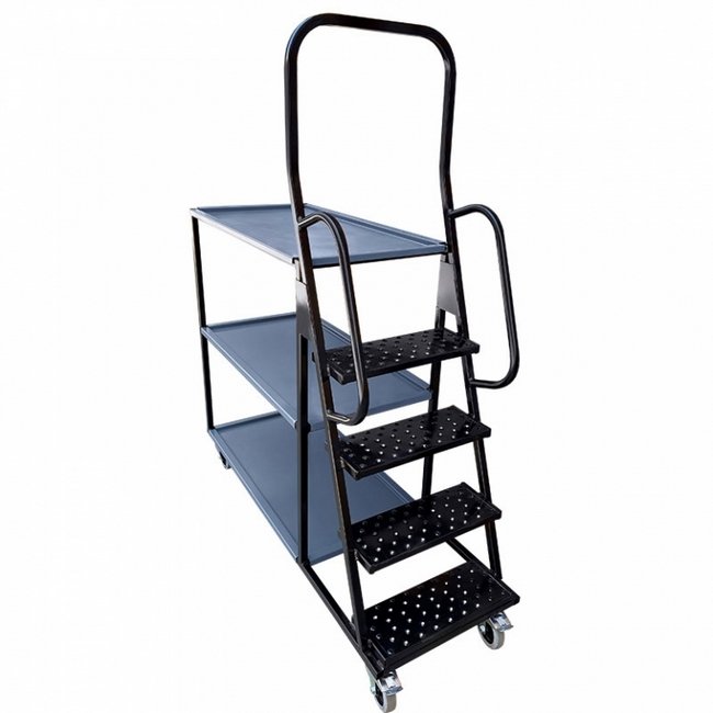 Picking Trolley with Steps – Steel – 4 Steps – 145 x 53 x 178 cm – ST4 ...
