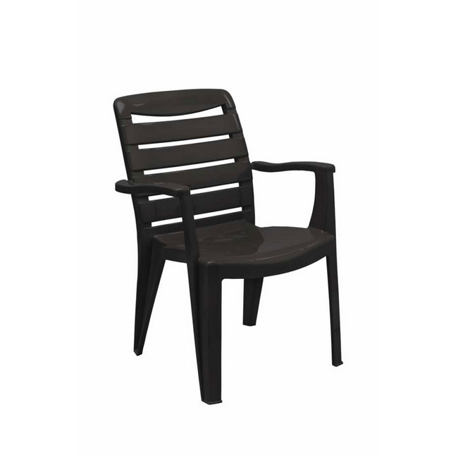 Plastic High Back Chair – Mia – Black – QSolar System
