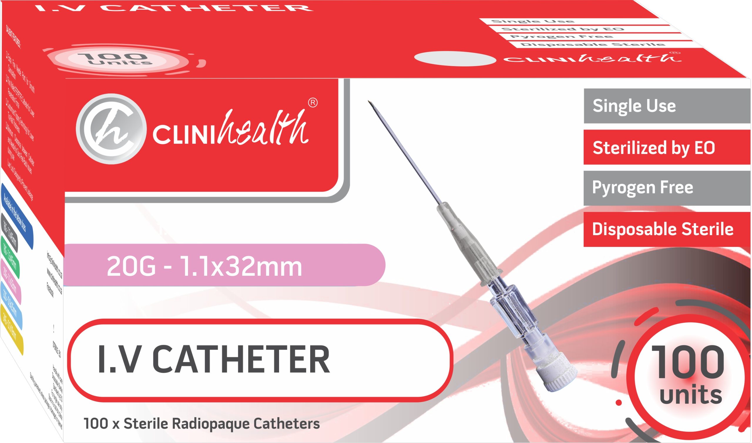 IV Catheter 20G without port and wings – 100s – QSolar System