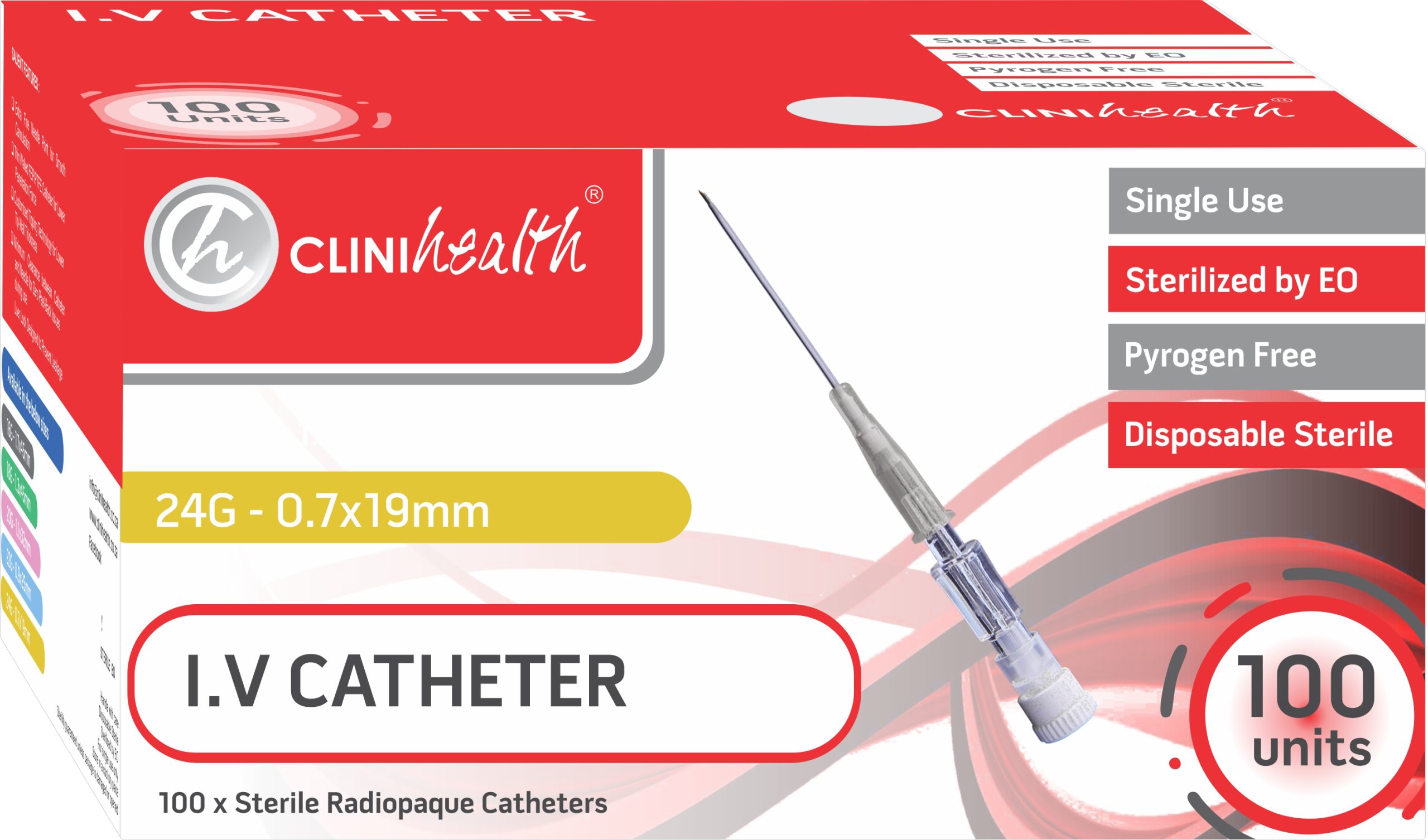 IV Catheter 24G without port and wings – 100s – QSolar System