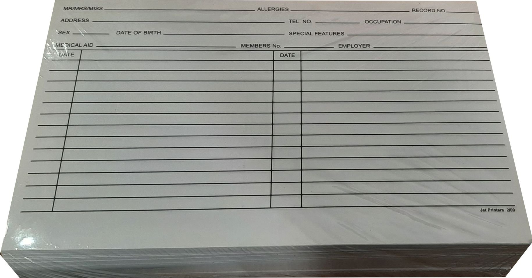 Medical Record Cards – 500s – QSolar System